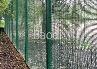 China Green PVC Coated Anti Climb 358 Mesh Fencing Panel 3x0.5 Inch 8 Gauge Welded Security Fence for sale