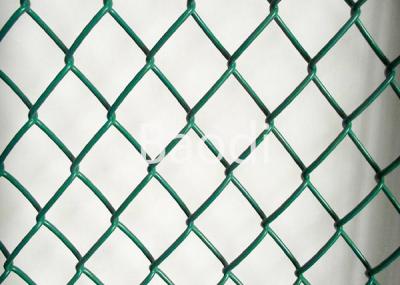 China Green PVC Coated Chain Link Fence Roll 50mm Mesh 2.1m Height for Garden Airport River Bank for sale