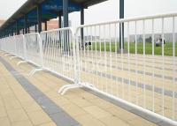 China Powder Coated White Crowd Control Barrier 1.1m x 2.5m Temporary Yard Fence for sale