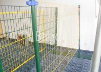 China Green Vinyl Coated Welded Wire Mesh Fence Panels 50x100mm Mesh 2m Height High Strength for sale