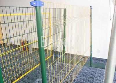 China Green Vinyl Coated Welded Wire Mesh Fence Panels 50x100mm Mesh 2m Height High Strength for sale