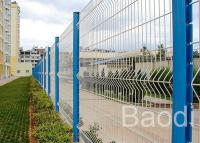 China Plastic Coated Wire Mesh Fence Panels with Metal Post 1.8m Height 50x200mm Mesh for sale