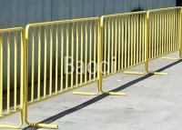 China Yellow Vinyl Coated Temporary Mesh Fence 1.2m x 2.4m for Sport Event Crowd Control for sale