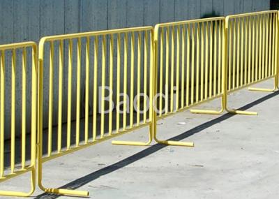 China Yellow Vinyl Coated Temporary Mesh Fence 1.2m x 2.4m for Sport Event Crowd Control for sale