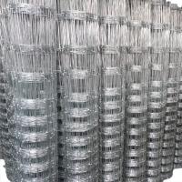 China Galvanized Woven Farm Fence 1.8m Height 50m Roll Fixed Knot Square Knot Hinge Joint for Cattle Horse for sale