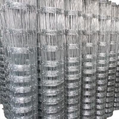 China Galvanized Woven Farm Fence 1.8m Height 50m Roll Fixed Knot Square Knot Hinge Joint for Cattle Horse for sale
