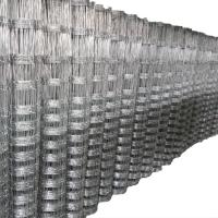 China Galvanized Woven Mesh Cattle Fence 0.8-1.8m Height 10-25cm Spacing for Farm Livestock Control for sale