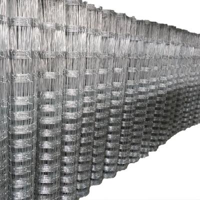 China Galvanized Woven Mesh Cattle Fence 0.8-1.8m Height 10-25cm Spacing for Farm Livestock Control for sale