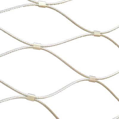 China Stainless Steel Wire Rope Mesh 1.5mm 50mm Opening Outdoor Protecting Net for sale