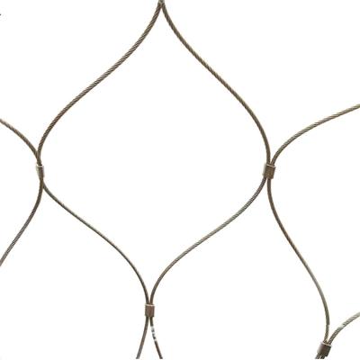 China Stainless Steel Wire Rope Mesh 20mm to 200mm Mesh Size Architectural Decorative Woven for sale