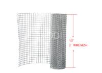 China 1/2 Inch Galvanized Welded Wire Mesh 36x50 Feet for Construction Silver Zinc Layer for sale