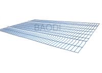China PVC Coated Welded Wire Fence Netting Blue Color 50x100mm Mesh for Road Fencing for sale