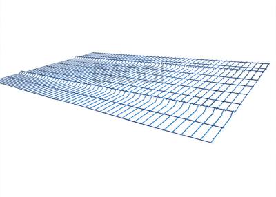 China PVC Coated Welded Wire Fence Netting Blue Color 50x100mm Mesh for Road Fencing for sale