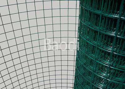 China PVC Coated Green Welded Wire Mesh 19 Gauge 1x1 Inch Animal Fence Roll for sale
