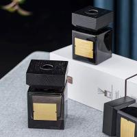China Luxury Fragrance Oil Black Glass Bottle Reed Diffuser 100ml for sale