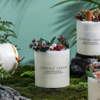 China Wedding Birthday Glass Jar Custom Aromatherapy Candle White 270g for sale