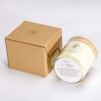 China Wooden Lid Cotton Wicks Glass Jar Scented Candle 420g 10*10cm for sale