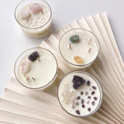 China Custom Private Label Luxury Glass Jar 2 Wick Scented Candles Wedding Gifts for sale