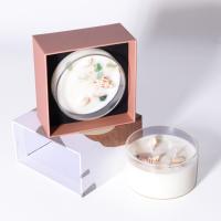 China Custom Private Label Luxury Glass Jar 2 Wick Scented Candles Wedding Gifts for sale