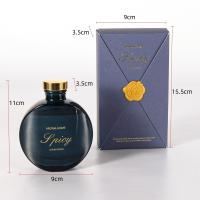 China Vintage Elegant Decoration Glass Bottle Reed Diffuser 100ml With Sticks Gift Box for sale