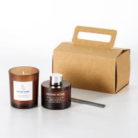 China Luxury Fragrance Wedding Party Jar Candle Reed Diffuser Gift Set Colorful Wellness for sale