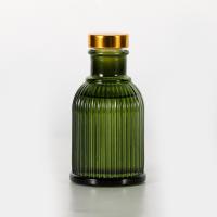 China Garden Fragrance Glass Bottle Reed Diffuser Private Label 100ml With Gold Metal Lid for sale