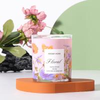 China Private Label Aromatherapy Glasses Luxury Soy Scented Candle 220G 8x9cm for sale