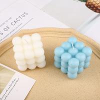 China AROMA HOME Cube Ball Shape Macarons Color Scented Carved Candles For Wedding for sale