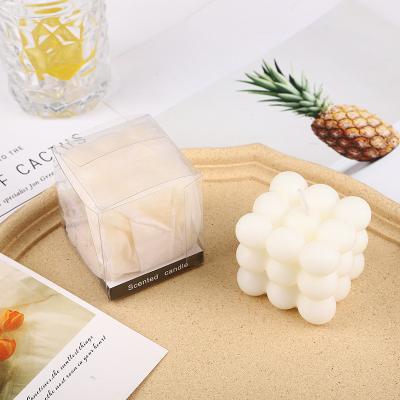 China AROMA HOME Cube Ball Shape Macarons Color Scented Carved Candles For Wedding for sale