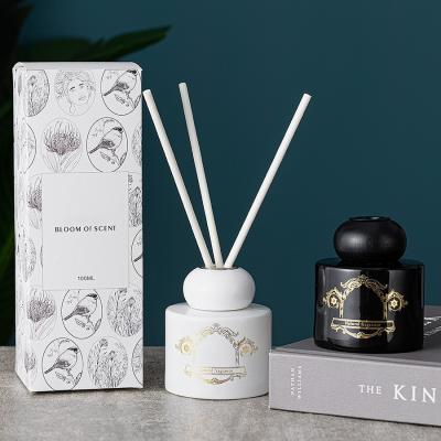 China OEM ODM Literature Black White Bottle Fragrance Reed Diffuser Organic Private Label for sale