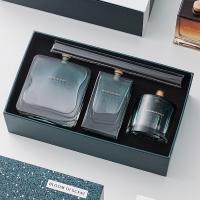 China Cylinder Square Bottle Room Scent Fragrance Reed Diffuser With Gift Box for sale