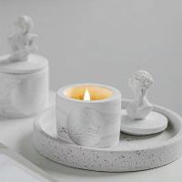 China Handmade David Plaster Gypsum Fragrance Gardenia Scented Candle For Christmas for sale