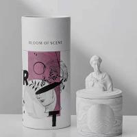 China Handmade David Plaster Gypsum Fragrance Gardenia Scented Candle For Christmas for sale