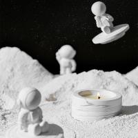 China Plaster Space Astronaut Velas Healing Crystal Aromatherapy Scented Candle Private Label for sale