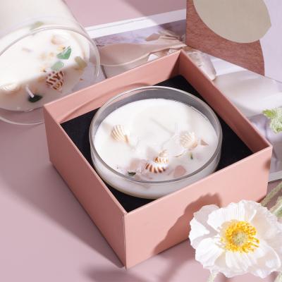 China Luxury Private Label Glass Scented Candle Aromatherapy Candle Jar For Home for sale