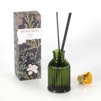 China Fragrance Glass Bottle Reed Diffuser Private Label 100ml With Gold Metal Lid for sale