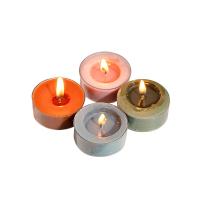 China AROMA HOME 4 pcs Pack Aromatherapy DIY High Quality Ginger orange Rose Fragrance Soy Wax Scented Tea Light Candles for sale
