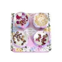 China AROMA HOME 4 pcs Hot Sales Custom Wholesale Luxury Gift Set Metal Aroma Tins Jar Dried Flowers Soy Wax Scented Candles for sale