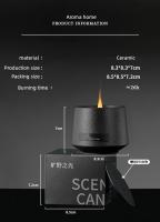 China AROMA HOME Wholesale Custom Home Decorative Black Wooden Wick Frosted Creative Ceramic Metal Lid Scented Candles for sale