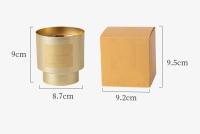 China AROMA HOME Custom Unique Private Label Wood Wick Luxury Soy Wax Gold Plated Metal Jars Candle For Valentine's Day Gift for sale