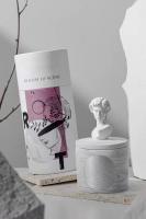 China AROMA Custom Decorative Candles Fragrance Greek Sculpture David Statue Vessels Candles Scented Ceramic Candle Jar With L for sale