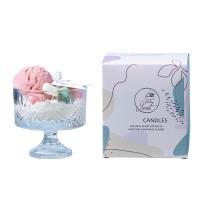 China AROMA HOME Wholesales Unique Ice Cream Scented Candle For Home Decor Handmade Glass soy wax Candles Christmas Gifts for sale