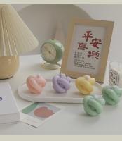 China AROMA HOME Handmade Home Decoration Cute Small Twist Magic Ball Knot Shape Scent Soy Wax Carved Candle for sale