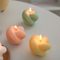 China AROMA HOME Handmade Home Decoration Cute Small Twist Magic Ball Knot Shape Scent Soy Wax Carved Candle for sale