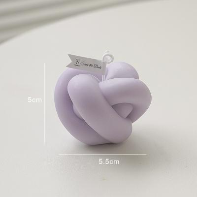 China AROMA HOME Handmade Home Decoration Cute Small Twist Magic Ball Knot Shape Scent Soy Wax Carved Candle for sale