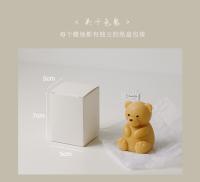 China AROMA HOME Colorful Handmade 3D Bear Shaped Carving Scented Candles For Home Decor Accessories for sale