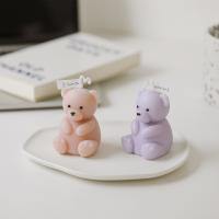 China AROMA HOME Colorful Handmade 3D Bear Shaped Carving Scented Candles For Home Decor Accessories for sale