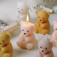 China AROMA HOME Colorful Handmade 3D Bear Shaped Carving Scented Candles For Home Decor Accessories for sale
