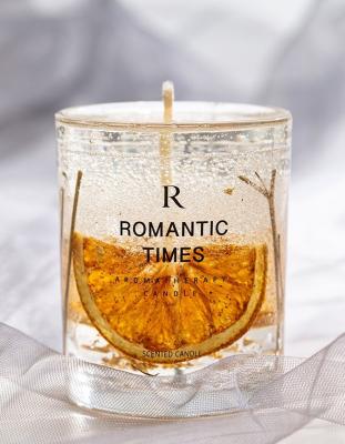 China AROMA HOME Decor Flower Scent Jelly Fragrance Candle Luxury Private Label Gel Soy Wax Scented Candle in Glass Jar for sale