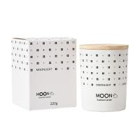 China AROMA HOME Custom Luxury Nordic Wedding Mother Day Moon Fragrance Smokeless Soy Wax Aromatherapy Scented Candle In Glass for sale